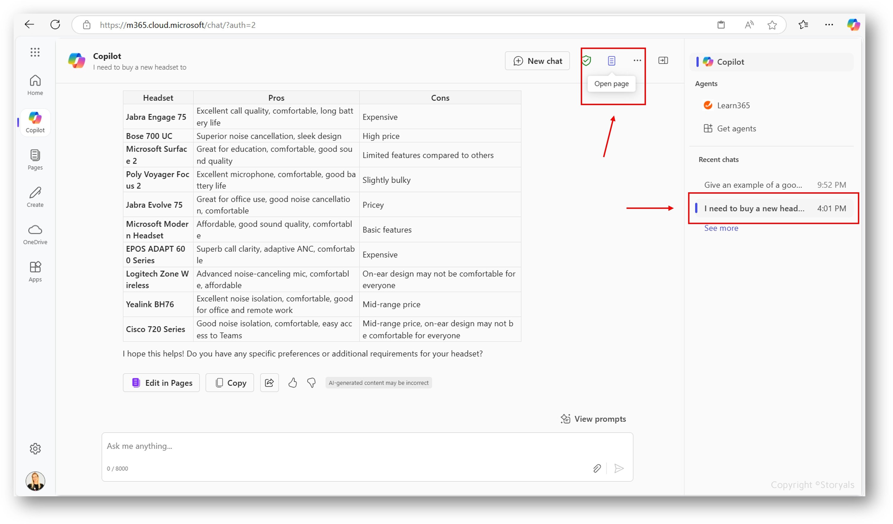 Get started with Copilot Pages